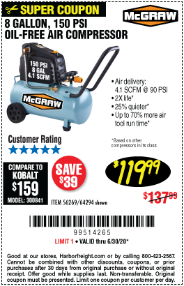 Harbor freight tools air compressor coupon store
